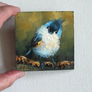 Original Birds Oil Paintings by Daiga Dimza Bright Colorful Abstract ...