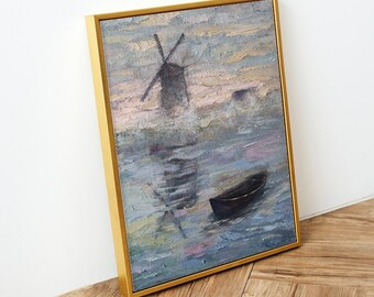 Art & Collectibles Oil Original oil painting on canvas of apple tree ...