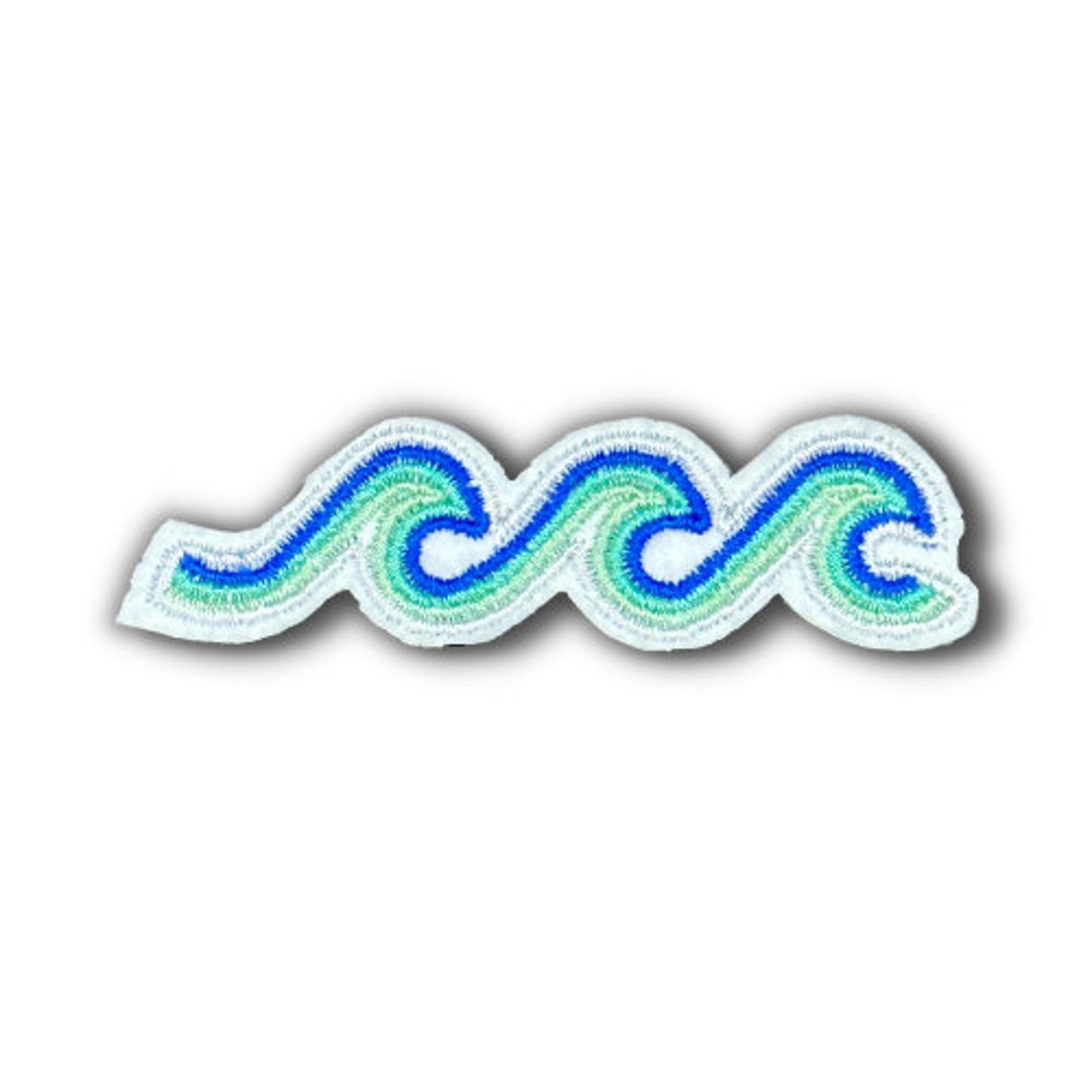 Mini Ocean Beach Wave Iron on Embroidered Patch (1 Patch) - Etsy