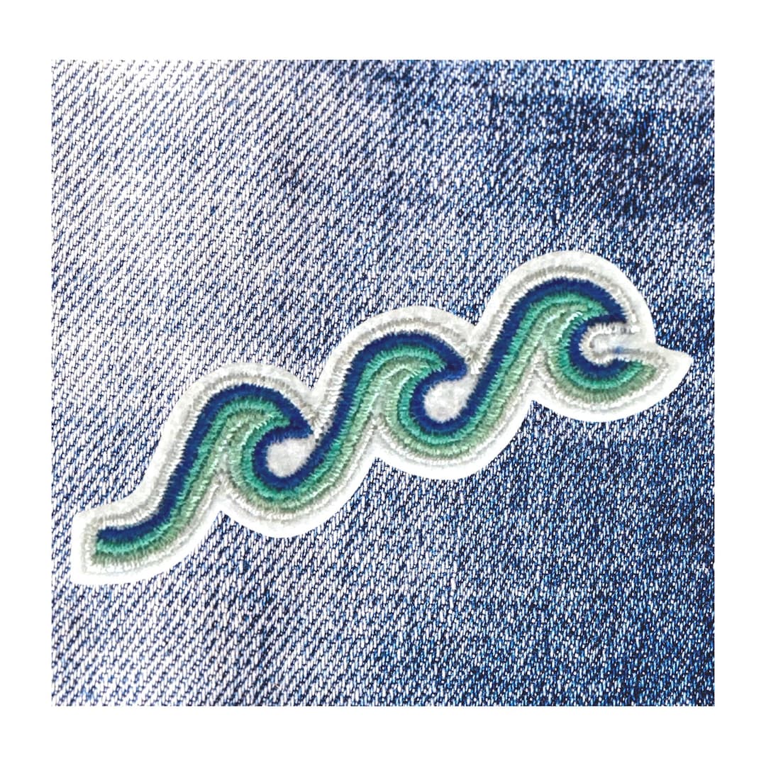 Mini Ocean Beach Wave Iron on Embroidered Patch (1 Patch) - Etsy