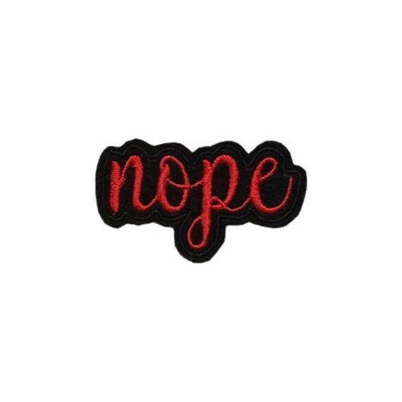 Nope Iron On Or Sew On Word Patch For Jackets Backpacks And | Etsy