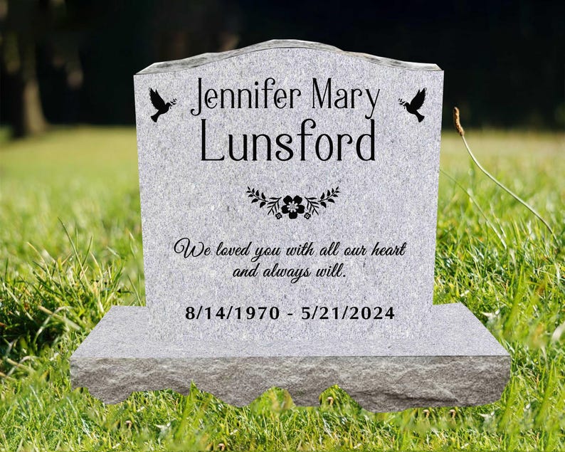 Custom and Personalized Granite, Slate and Marble Tombstone Designs ...