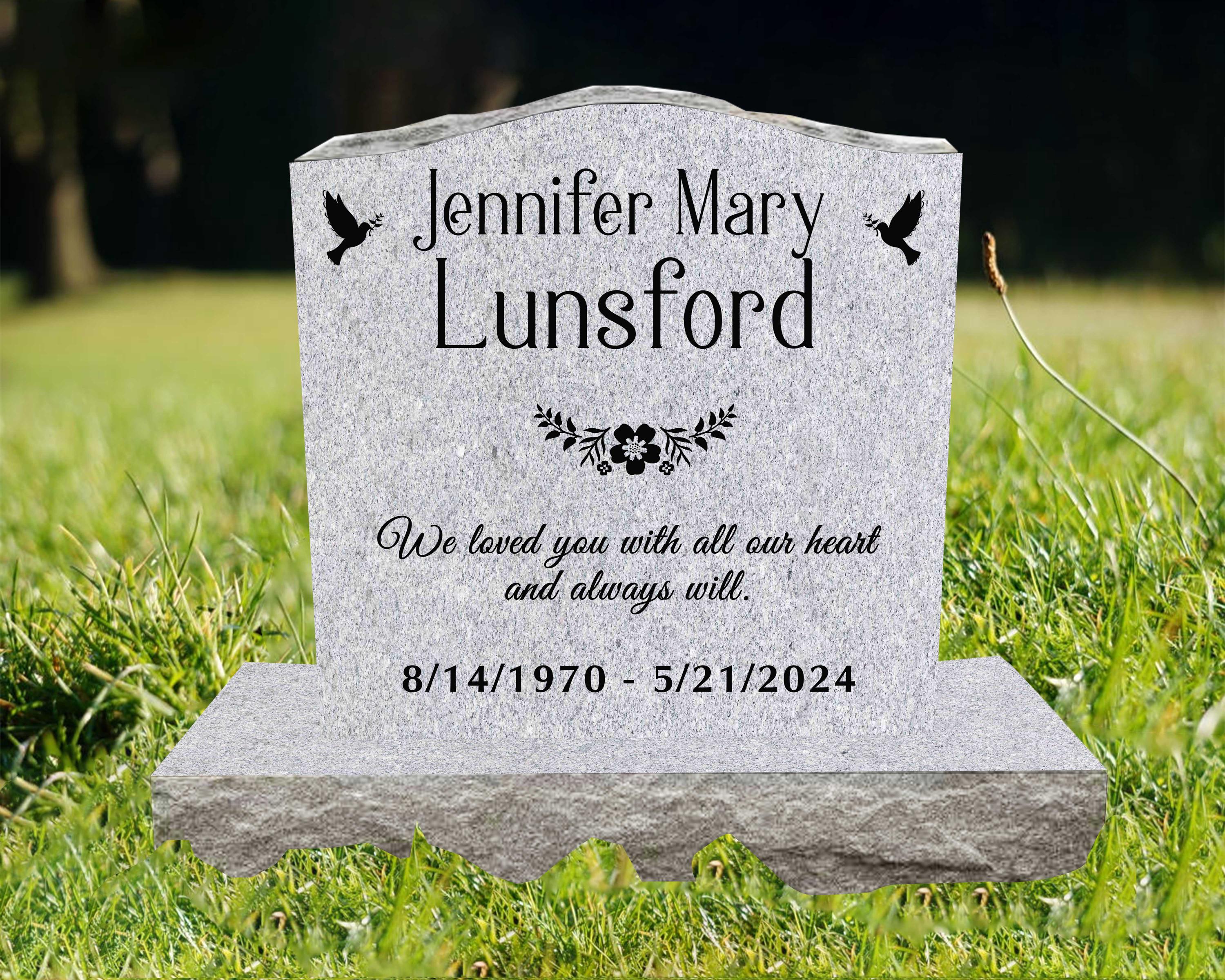 Custom and Personalized Granite, Slate and Marble Tombstone Designs ...