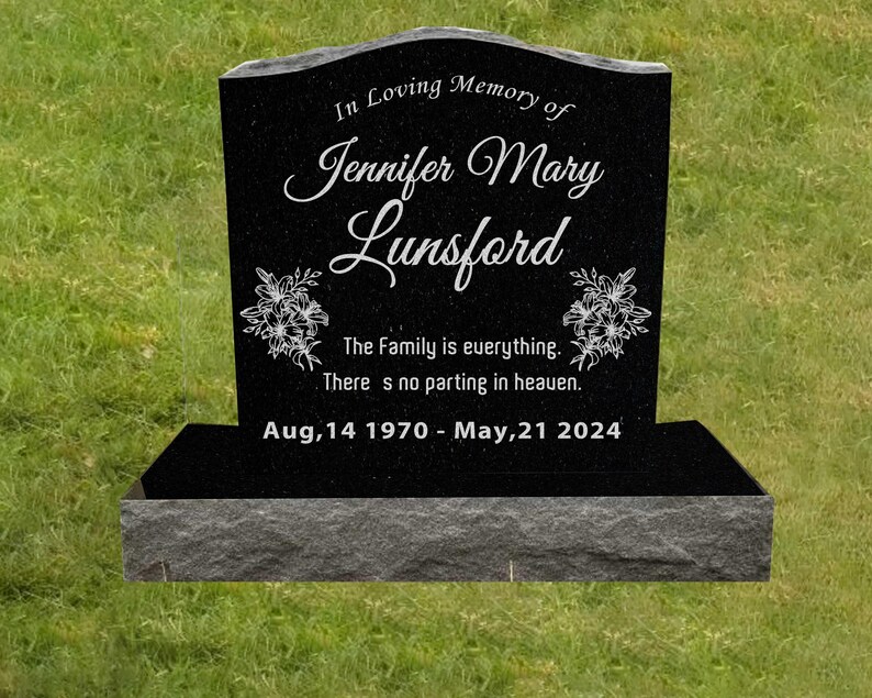 Custom and Personalized Granite, Slate and Marble Tombstone Designs ...