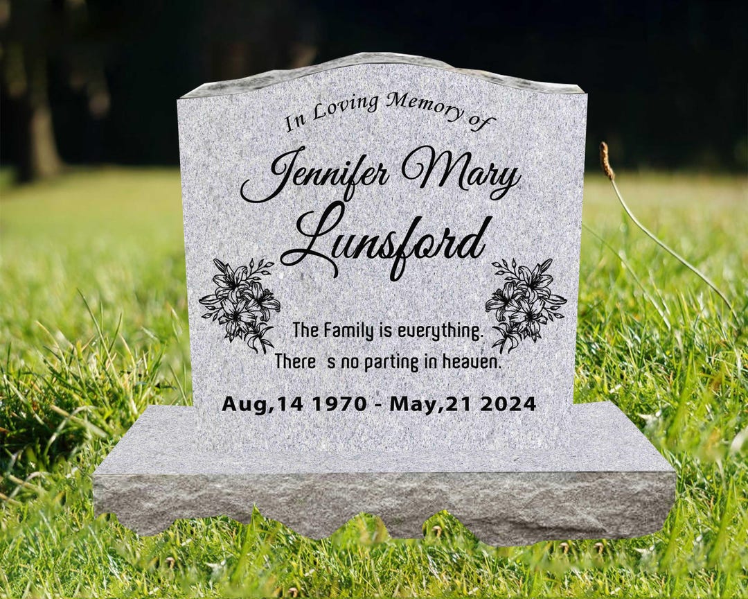 Custom and Personalized Granite, Slate and Marble Tombstone Designs ...