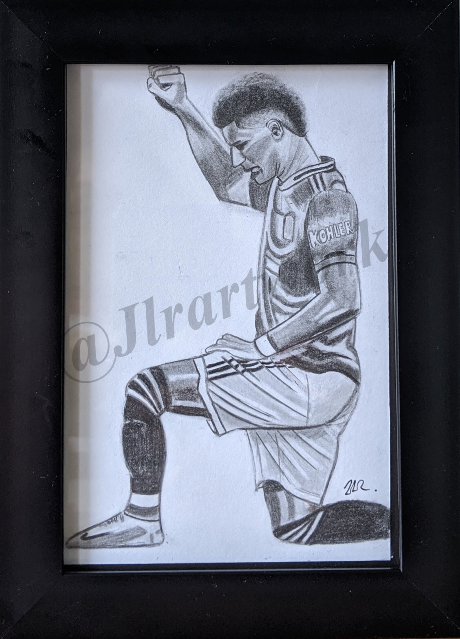 Marcus Rashford Original Pencil Drawing in 6x4 Frame. Perfect - Etsy ...