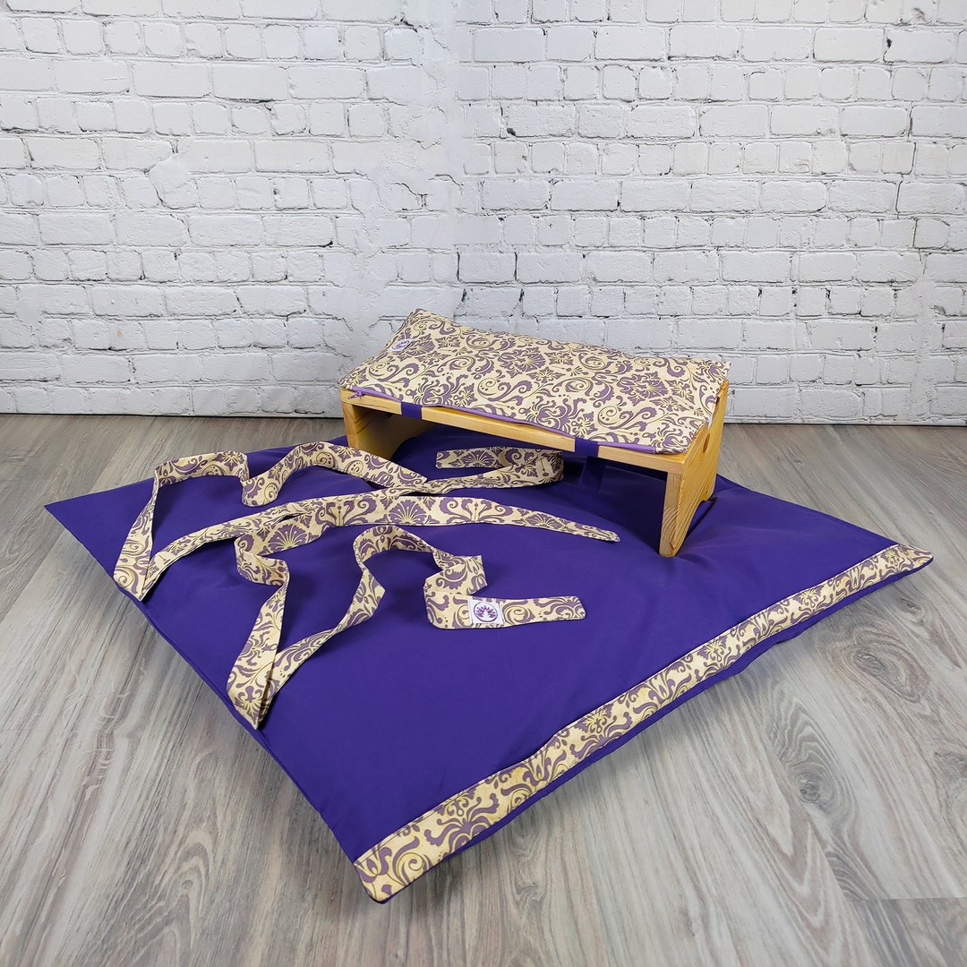 Seiza Bench and Zabuton Meditation Set Made From Organic - Etsy