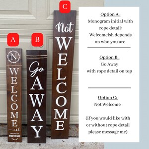 Not Welcome Porch Sign, Funny Antisocial Sign, Go Away, No Soliciting ...