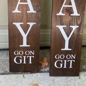 Go Away Go on Git Porch Sign With Rope Detail on Top,antisocial Porch ...