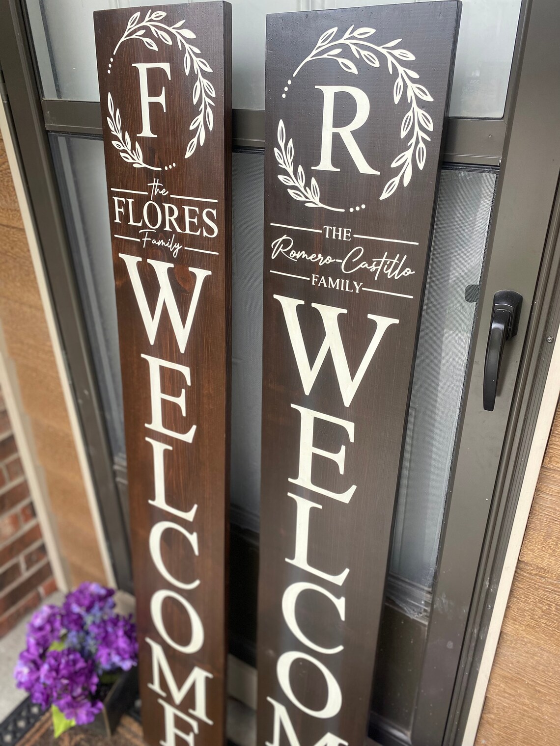 Welcome Last Name Porch Sign Last Name Sign Vertical - Etsy