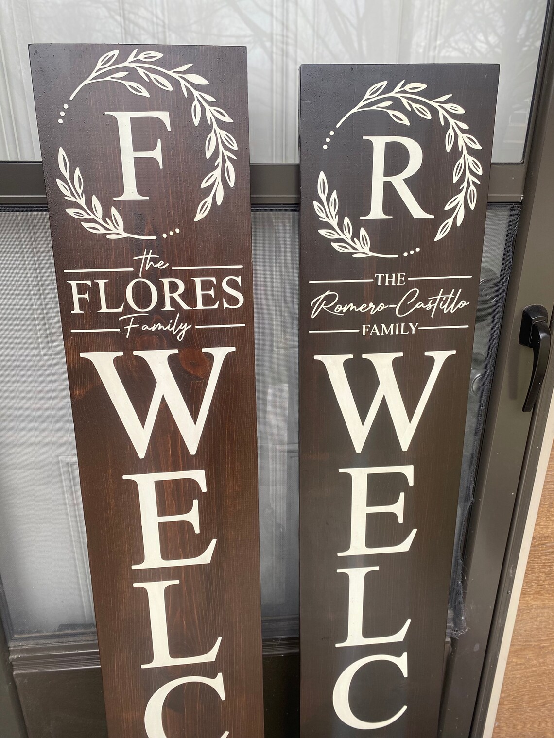 Welcome Last Name Porch Sign Last Name Sign Vertical - Etsy