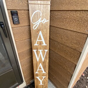 Go Away Go on Git Porch Sign With Rope Detail on Top,antisocial Porch ...