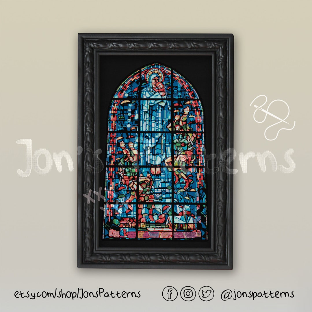 Airborne Stained Glass | Cross Stitch Pattern [instant Download PDF] - Etsy
