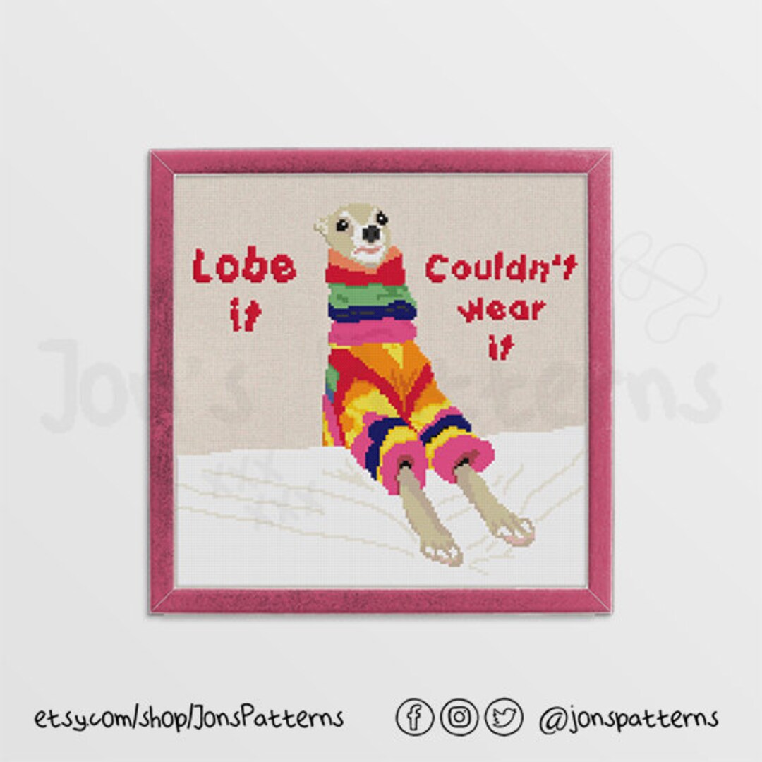 Tika the Iggy Cross Stitch Pattern instant Download PDF - Etsy