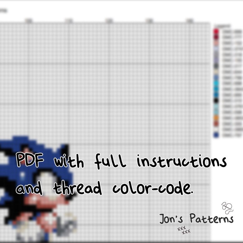 Sonic & Tails | Cross Stitch Pattern [instant Download PDF] - Etsy