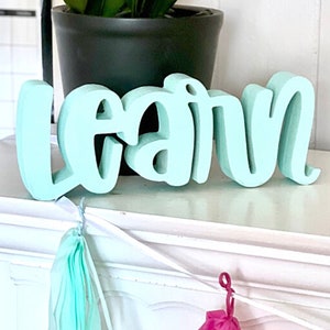 Learn Standing Sign; Classroom Decor; Teacher Desk Decor; Teacher Gifts ...