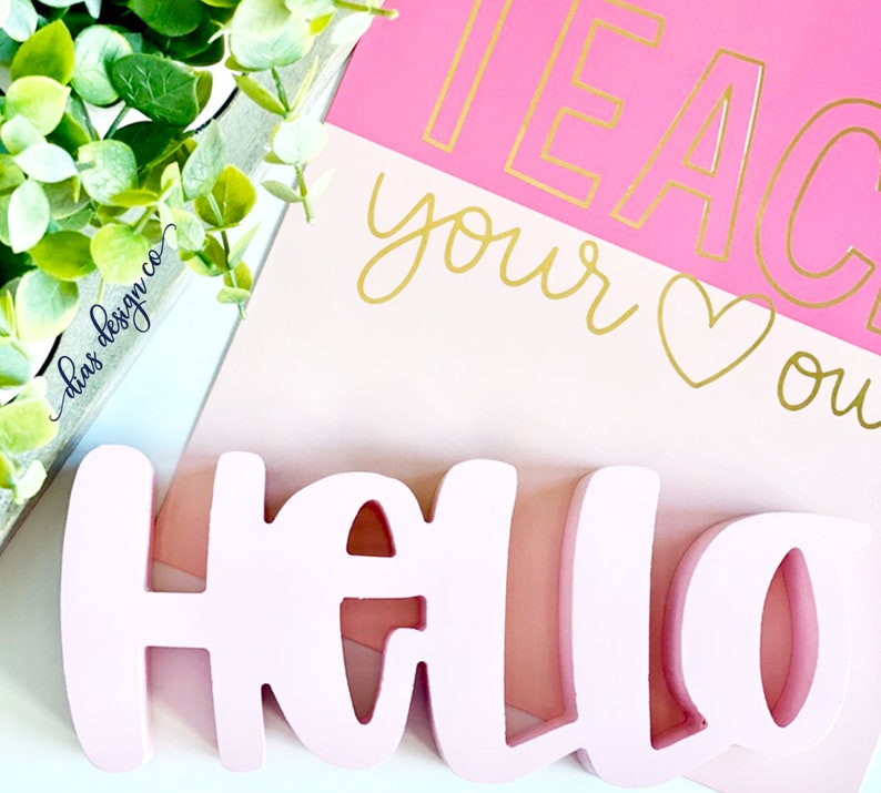 Hello Standing Sign Classroom Decor Teacher Desk Decor - Etsy Ireland