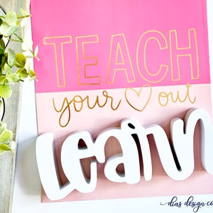Learn Standing Sign; Classroom Decor; Teacher Desk Decor; Teacher Gifts ...