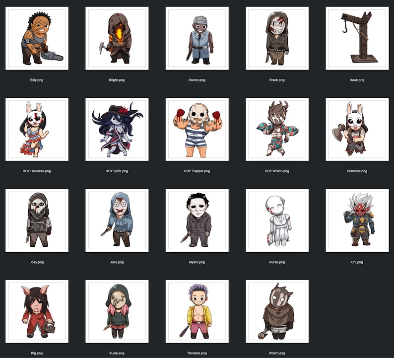 Dead by Daylight Chibi Killers Stickers (cute Horror Game Icons) - Etsy