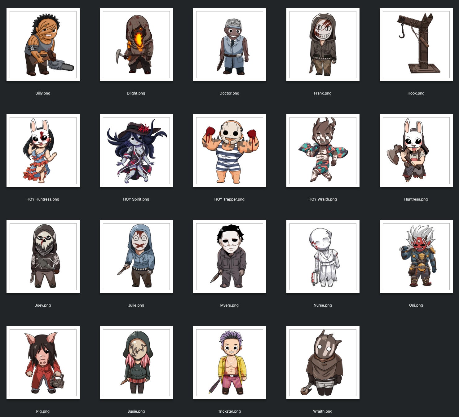 Dead by Daylight Chibi Killers Discord Sticker Pack - Etsy