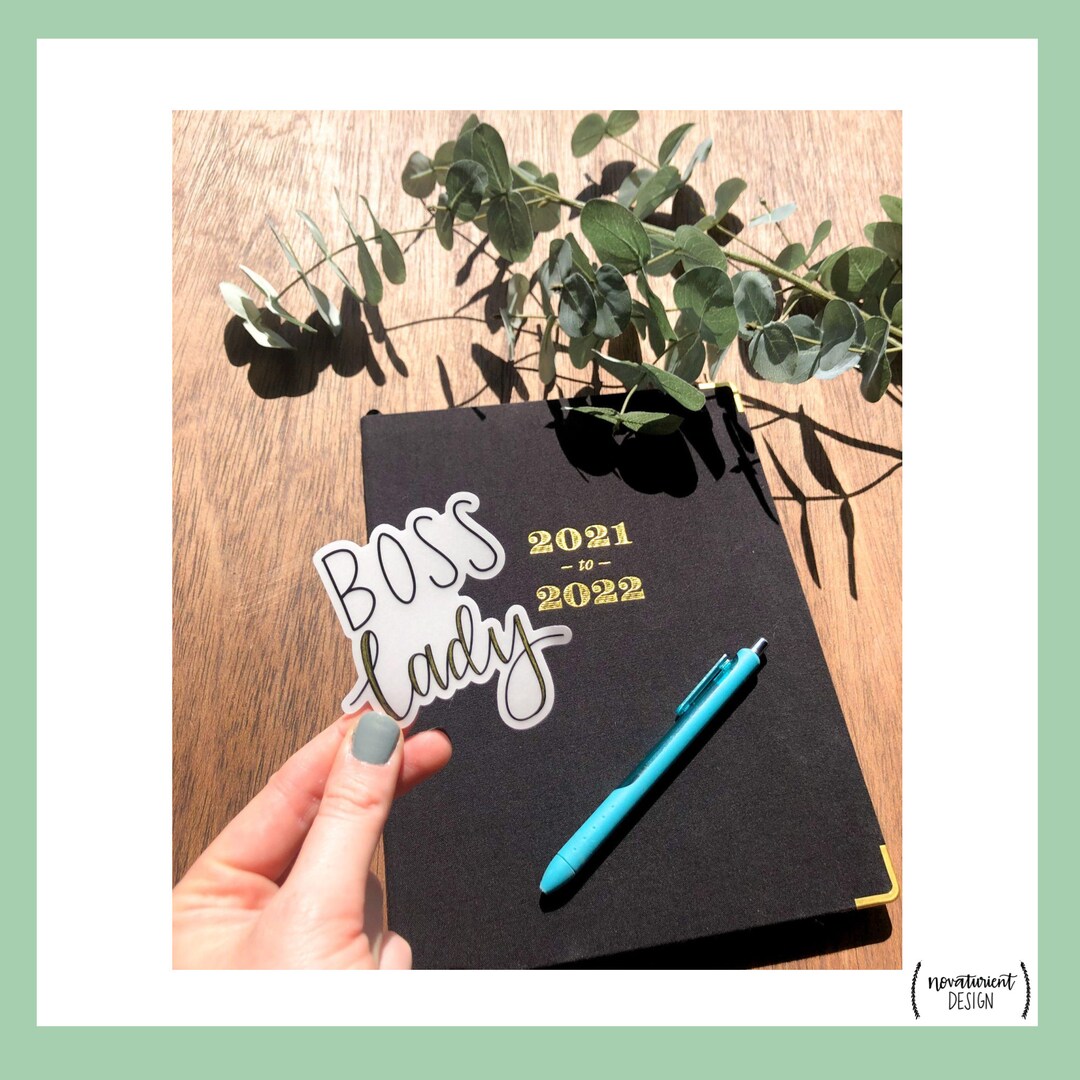 Boss Lady Sticker // Waterproof Sticker // Clear Background Sticker ...