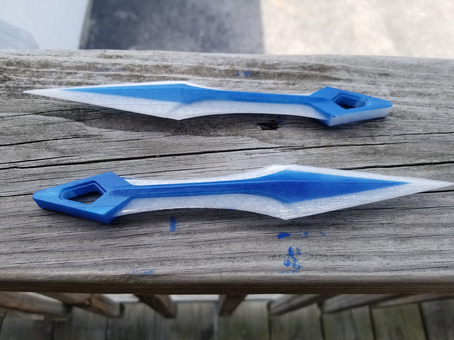 Pair of 8-inch Sub Zero Ice Daggers That Glow in the Dark With - Etsy ...