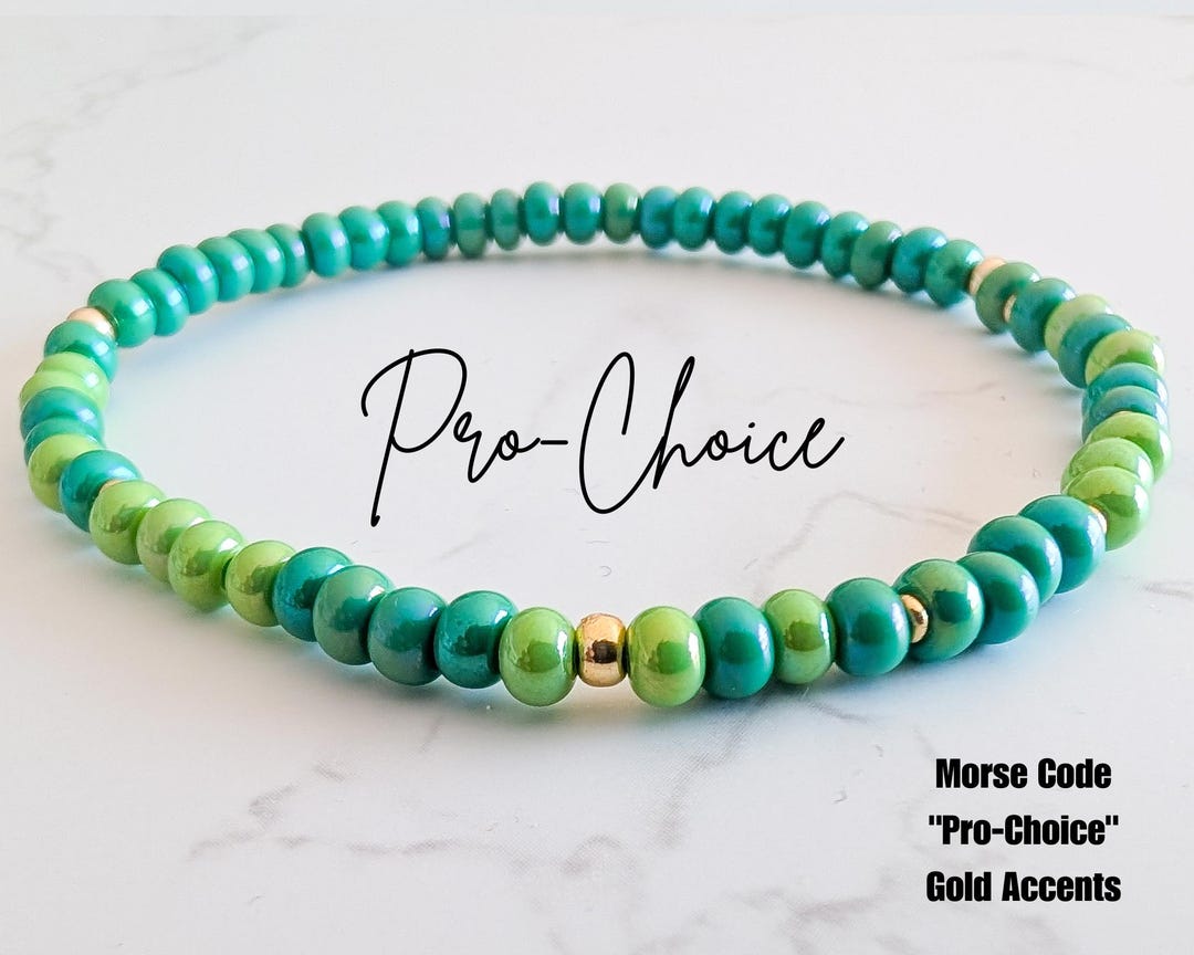 Pro-choice Morse Code Seed Bead Bracelet | Dainty Pro Choice Bracelet ...