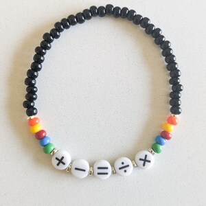 Mathematics Bracelet Set Bracelet Add Subtract Equals Divide Multiply ...