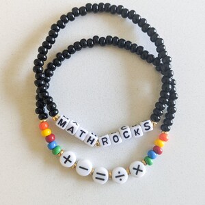 Mathematics Bracelet Set Bracelet Add Subtract Equals Divide Multiply ...