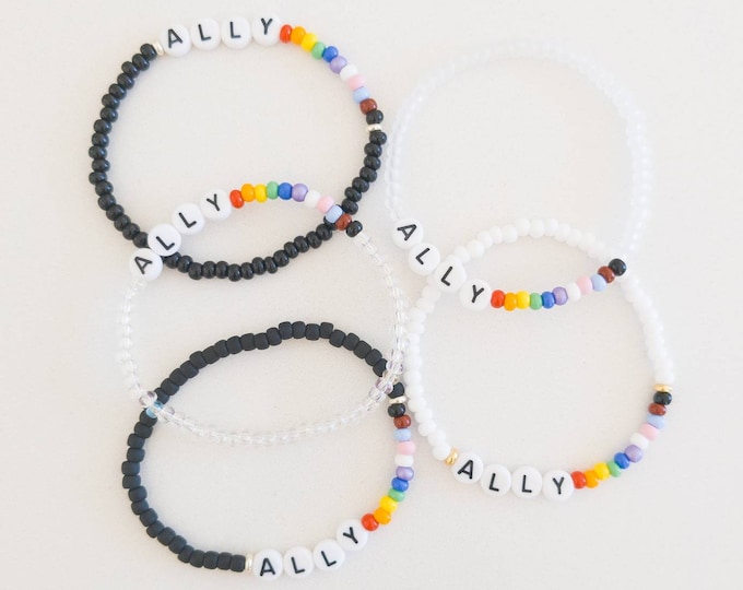 Straight Ally LGBTQ Pride Elastic Woven Wrist Band - Etsy