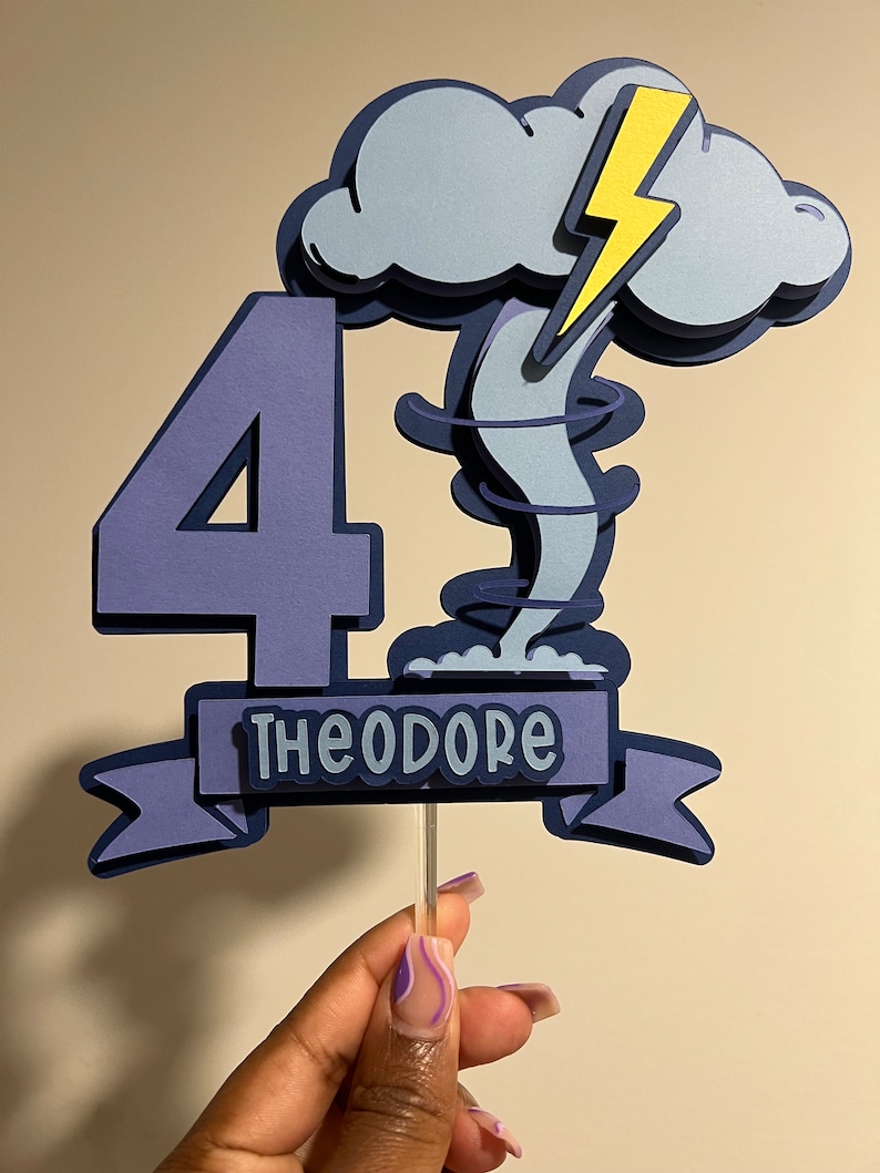 Tornado Theme Cake Topper Two-nado Theme Four-nado Theme - Etsy
