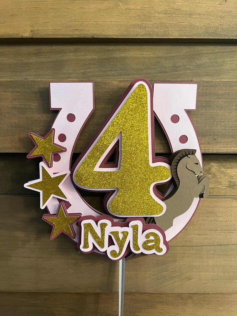 Horseshoe Cake Topper Horse Cake Topper Horse Riding Theme - Etsy