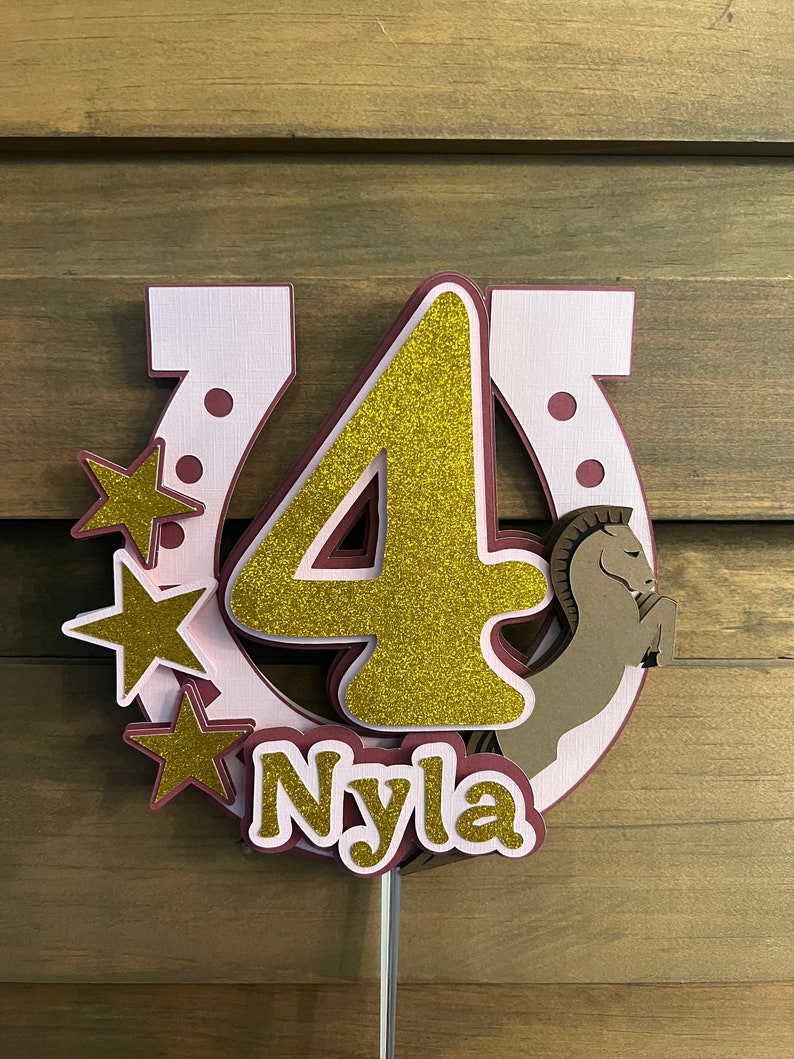 Horseshoe Cake Topper Horse Cake Topper Horse Riding Theme - Etsy