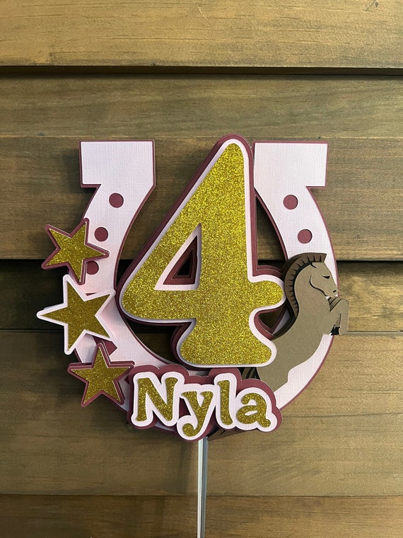Horseshoe Cake Topper Horse Cake Topper Horse Riding Theme - Etsy