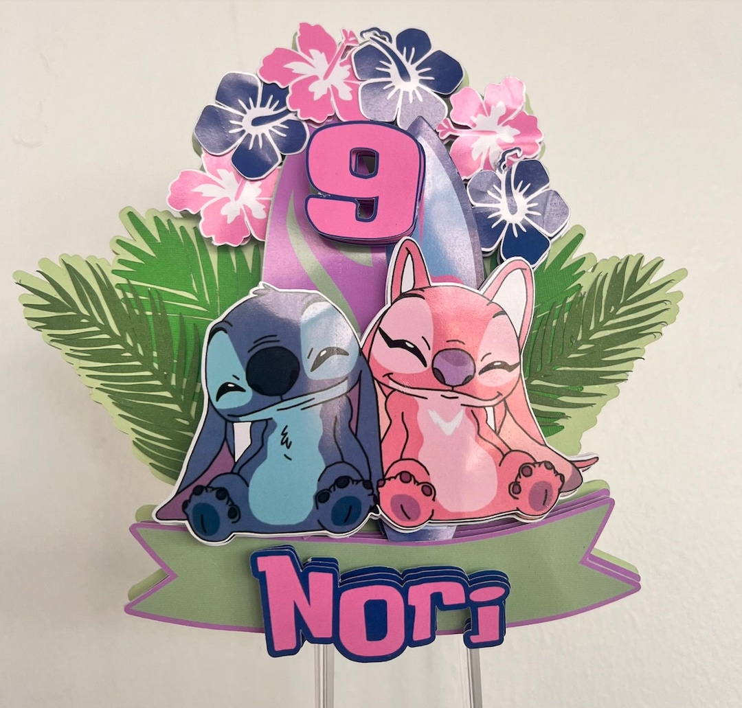 Stitch and Angel Inspired Theme Cake Topper - Etsy