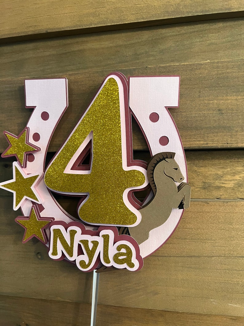Horseshoe Cake Topper Horse Cake Topper Horse Riding Theme - Etsy