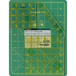 OMNIGRID 8 X 11 Cutting Mat PLUS 3 Rulers Travel Kit 6x6 4x4 1x6 - Etsy
