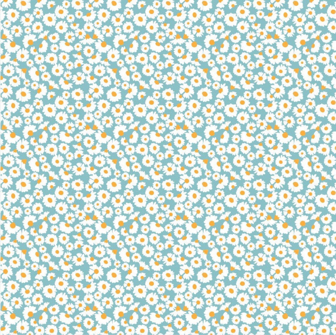 HOPSCOTCH and FRECKLES ~ White Daisy Flowers Daisies on Teal ~ Poppie ...