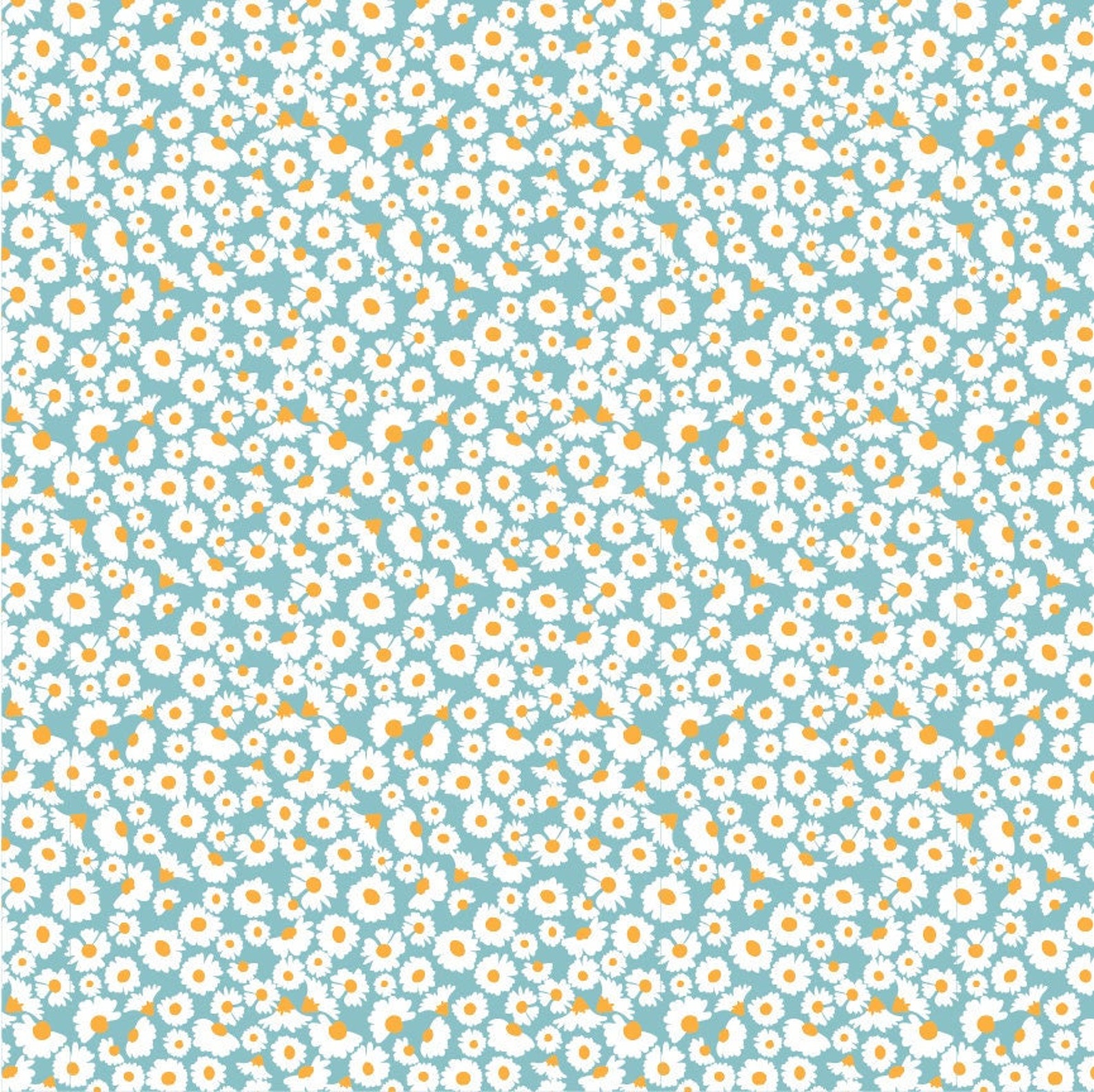 HOPSCOTCH and FRECKLES ~ White Daisy Flowers Daisies on Teal ~ Poppie ...