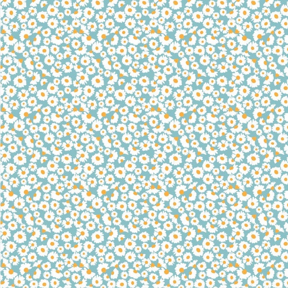 HOPSCOTCH and FRECKLES White Daisy Flowers Daisies on Teal - Etsy