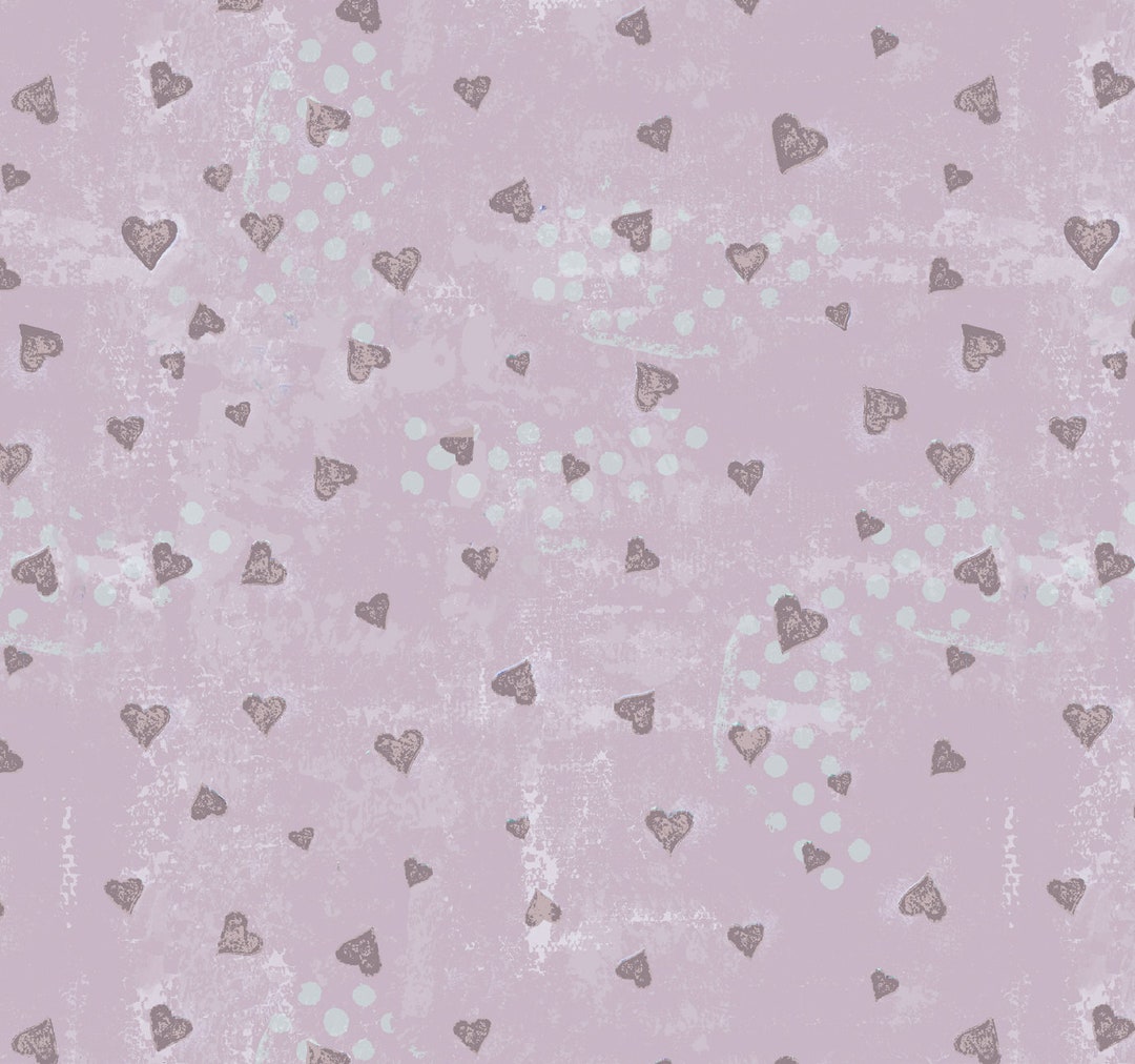 A HEART LEAD LIFE ~ Tonal Hearts on Mauve ~ Kelly Rae Roberts~ Mixed ...