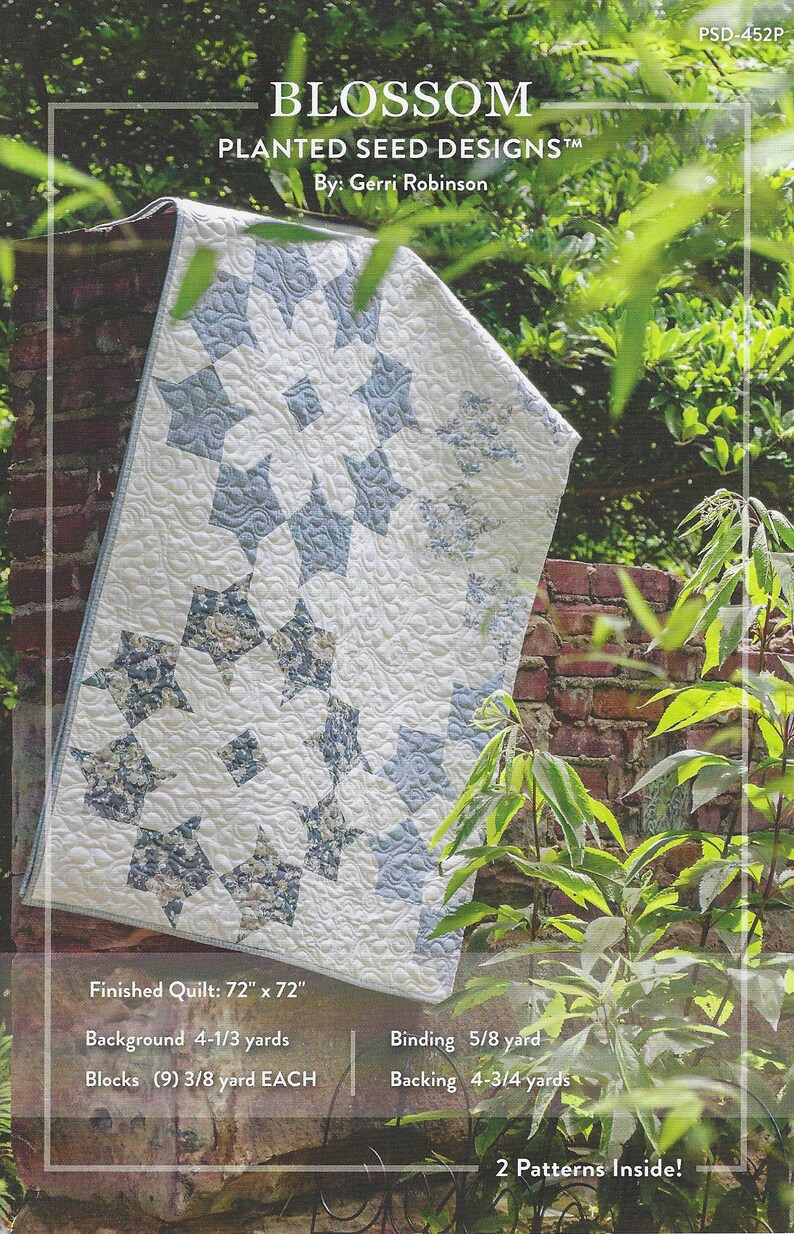 BLOSSOM & FLOWER PATCH Blossom Quilt Pattern in 2 Sizes by - Etsy