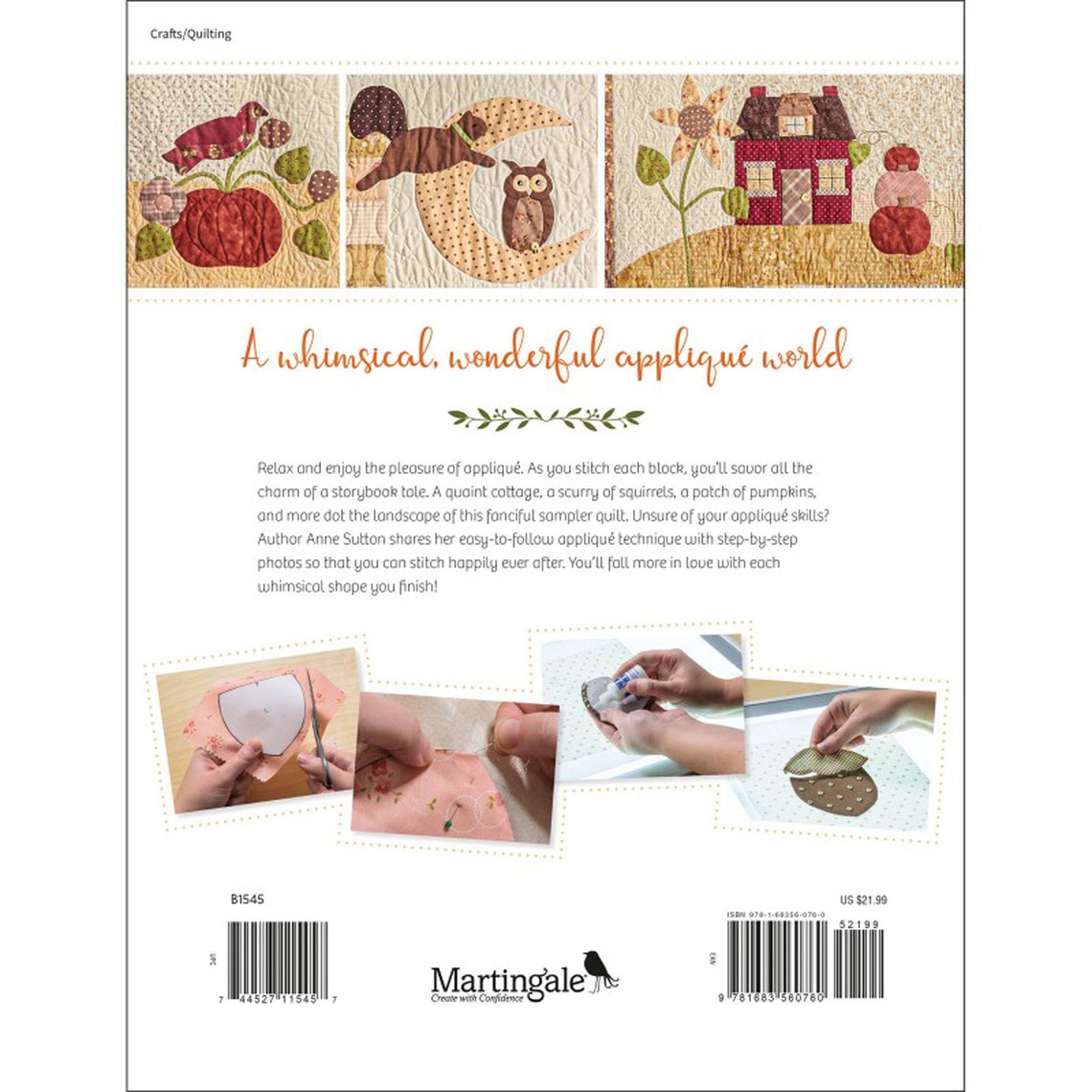 PUMPKIN HILL ~ Quilt Book ~ Applique Pattern ~ Makes a 57.5" X 65.5 ...