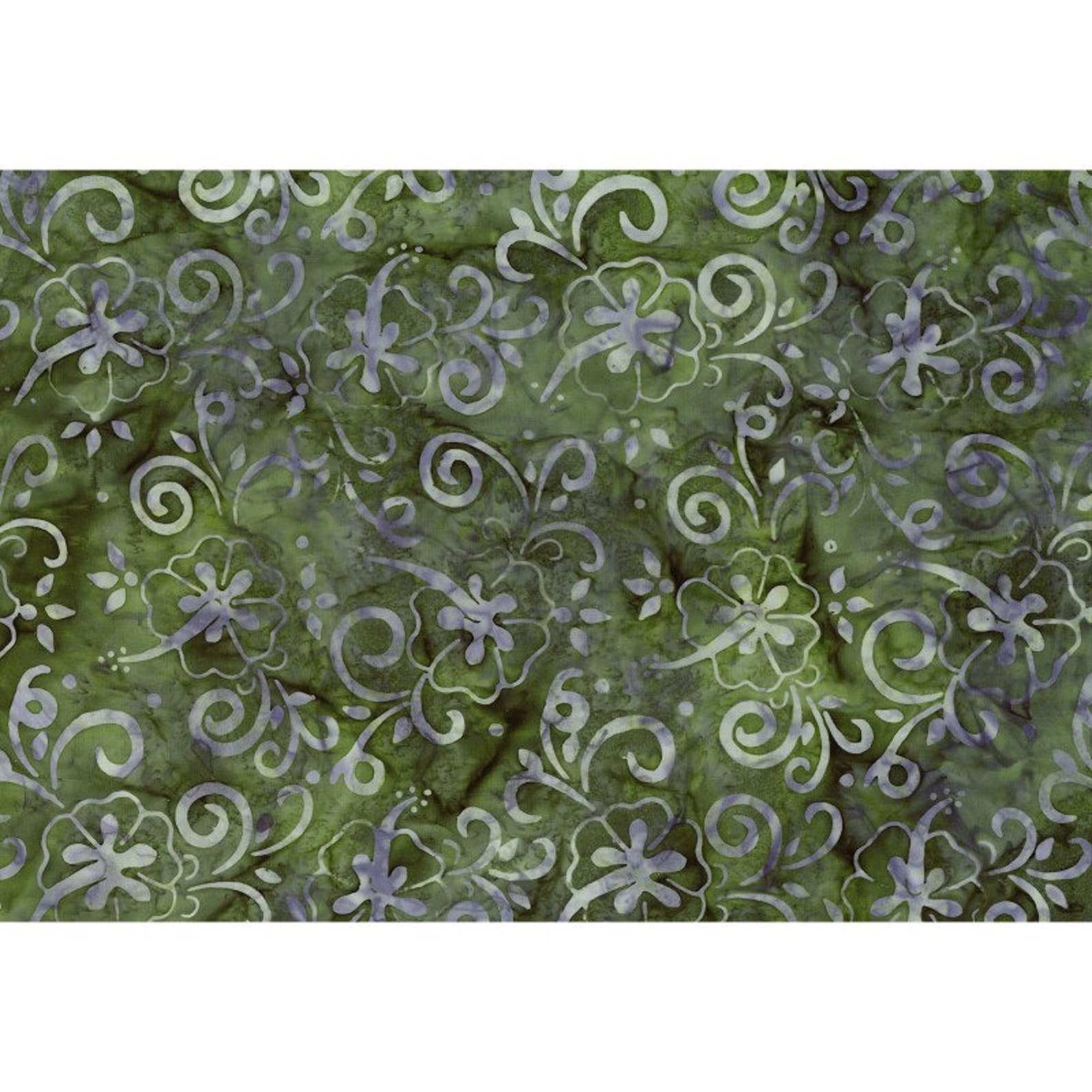 COASTAL GETAWAY Batik LOTUS Flower Various Shades of Green - Etsy