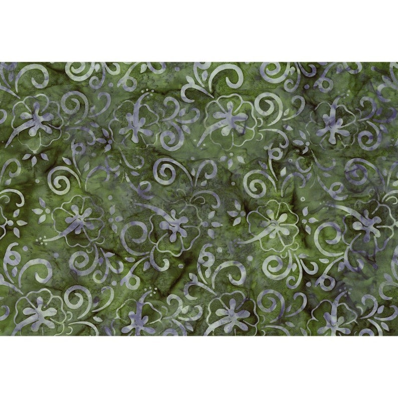 COASTAL GETAWAY Batik LOTUS Flower Various Shades of Green - Etsy