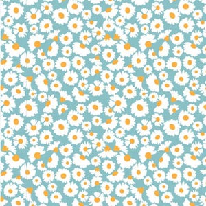 HOPSCOTCH and FRECKLES ~ White Daisy Flowers Daisies on Teal ~ Poppie ...