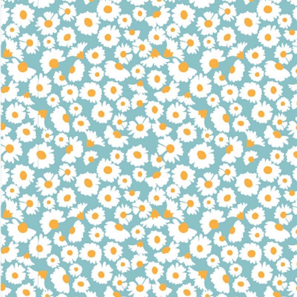 HOPSCOTCH and FRECKLES ~ White Daisy Flowers Daisies on Teal ~ Poppie ...