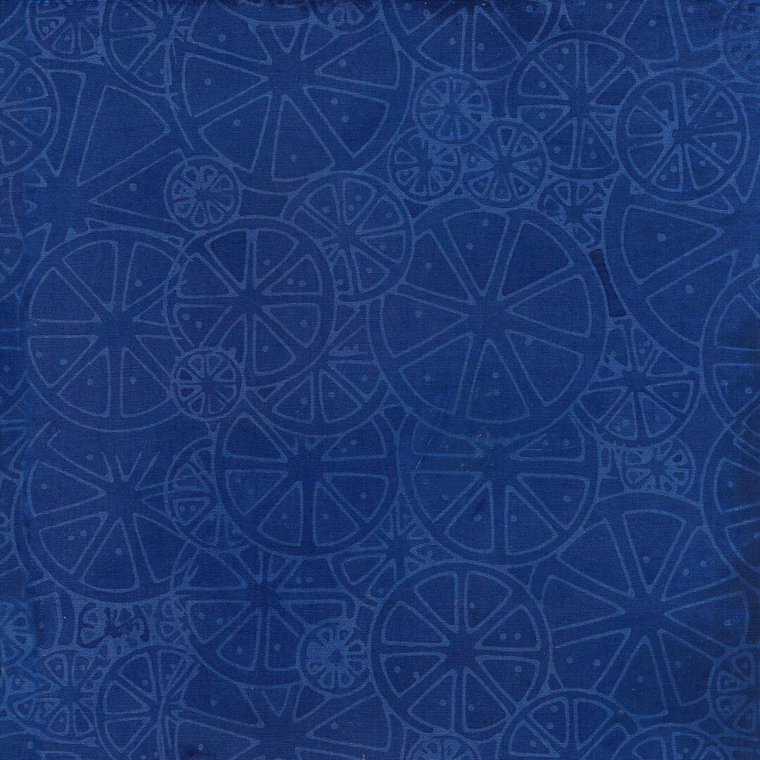 CHEERS! CITRUS SLICE Batik in Blue Marine ~ by Island Batik ~ Lemon ...