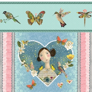 A HEART LEAD LIFE Panel ~ Kelly Rae Roberts ~ Mixed Media Style ~ 23.5 ...