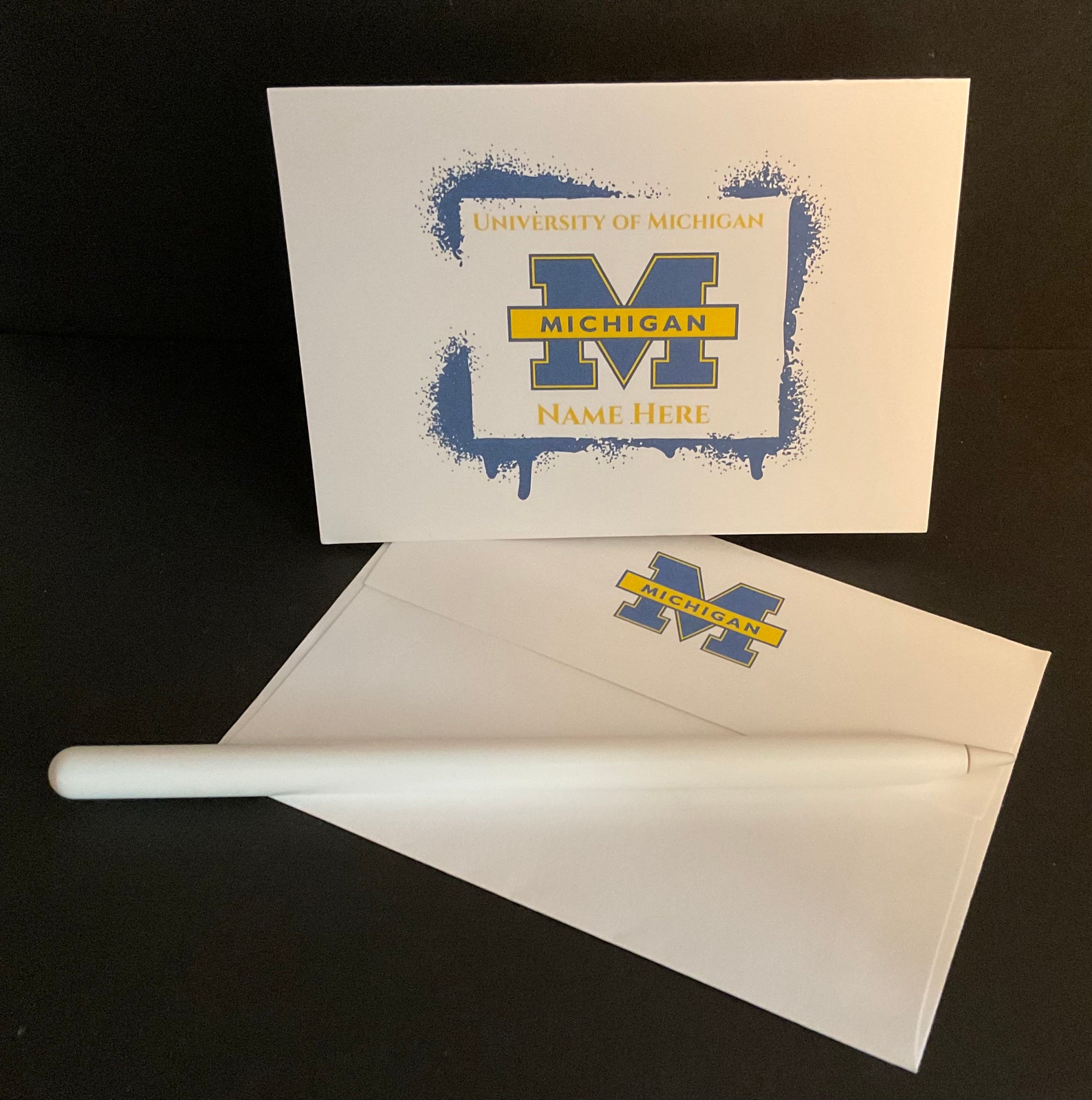 University of Michigan Notecards-thank You Cards - Etsy